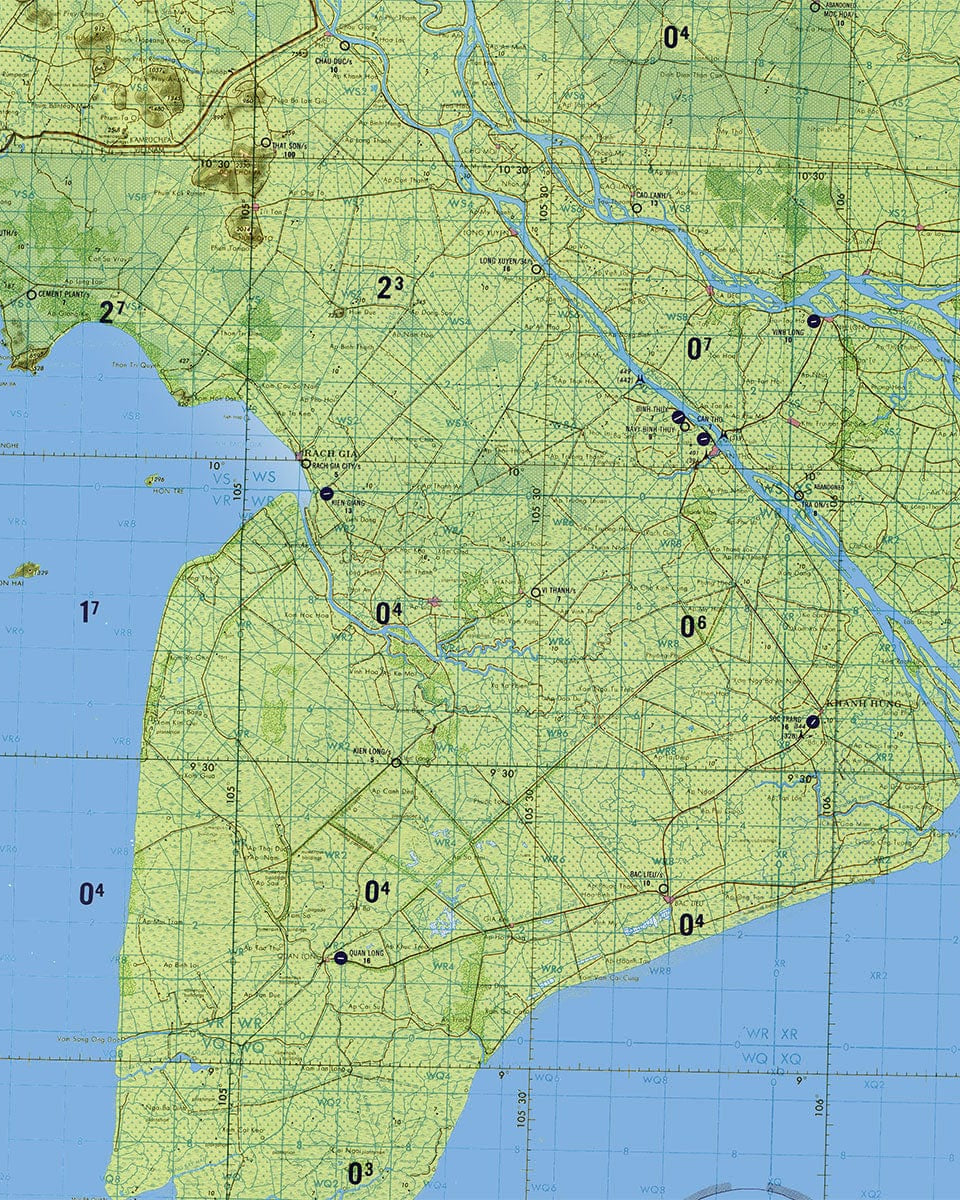 The South Vietnam Tactical Chart Coconut Button Camp Shirt – pilotquarters